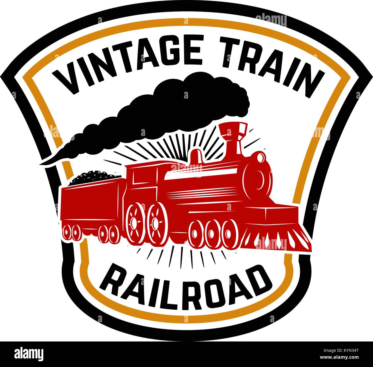 Steam locomotive vector logo design hi-res stock photography and images ...