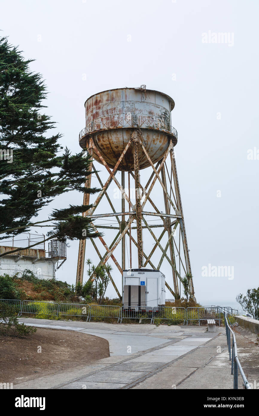 The Water Tower, Alcatraz Federal Penitentiary, Alcatraz Island, San ...