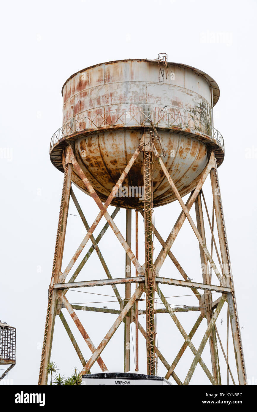 The Water Tower, Alcatraz Federal Penitentiary, Alcatraz Island, San ...