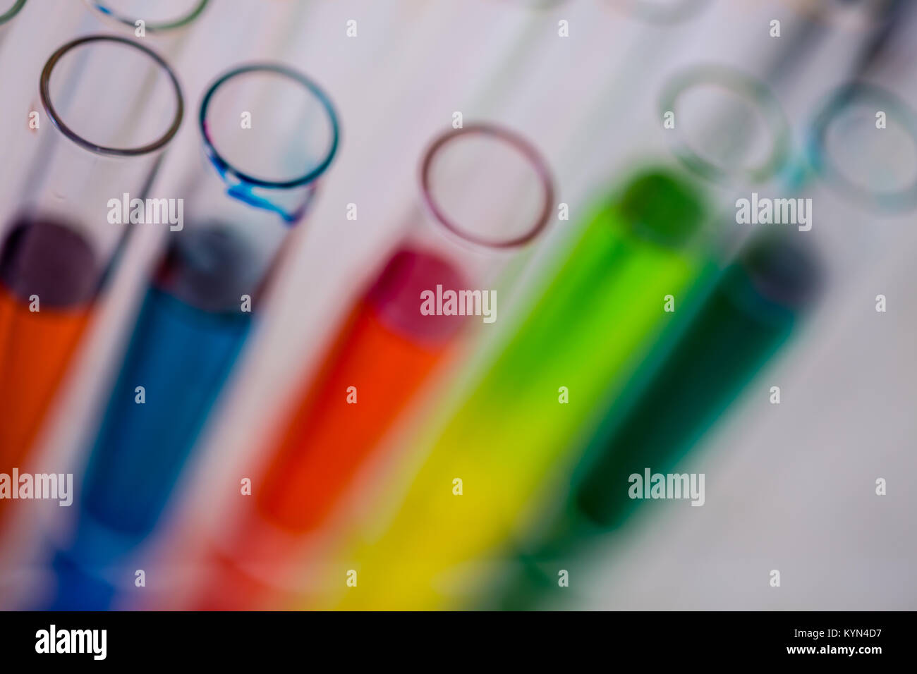 Test tubes and sample vials in school science lab for experiments Stock ...