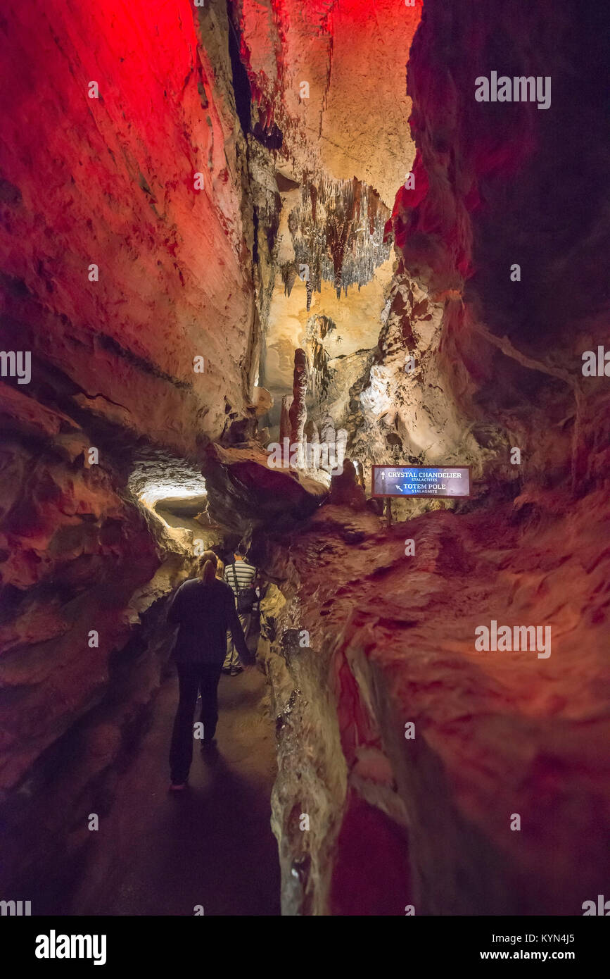 Ruby Falls is located at Lookout Mountain near Chattanooga, Tennessee ...