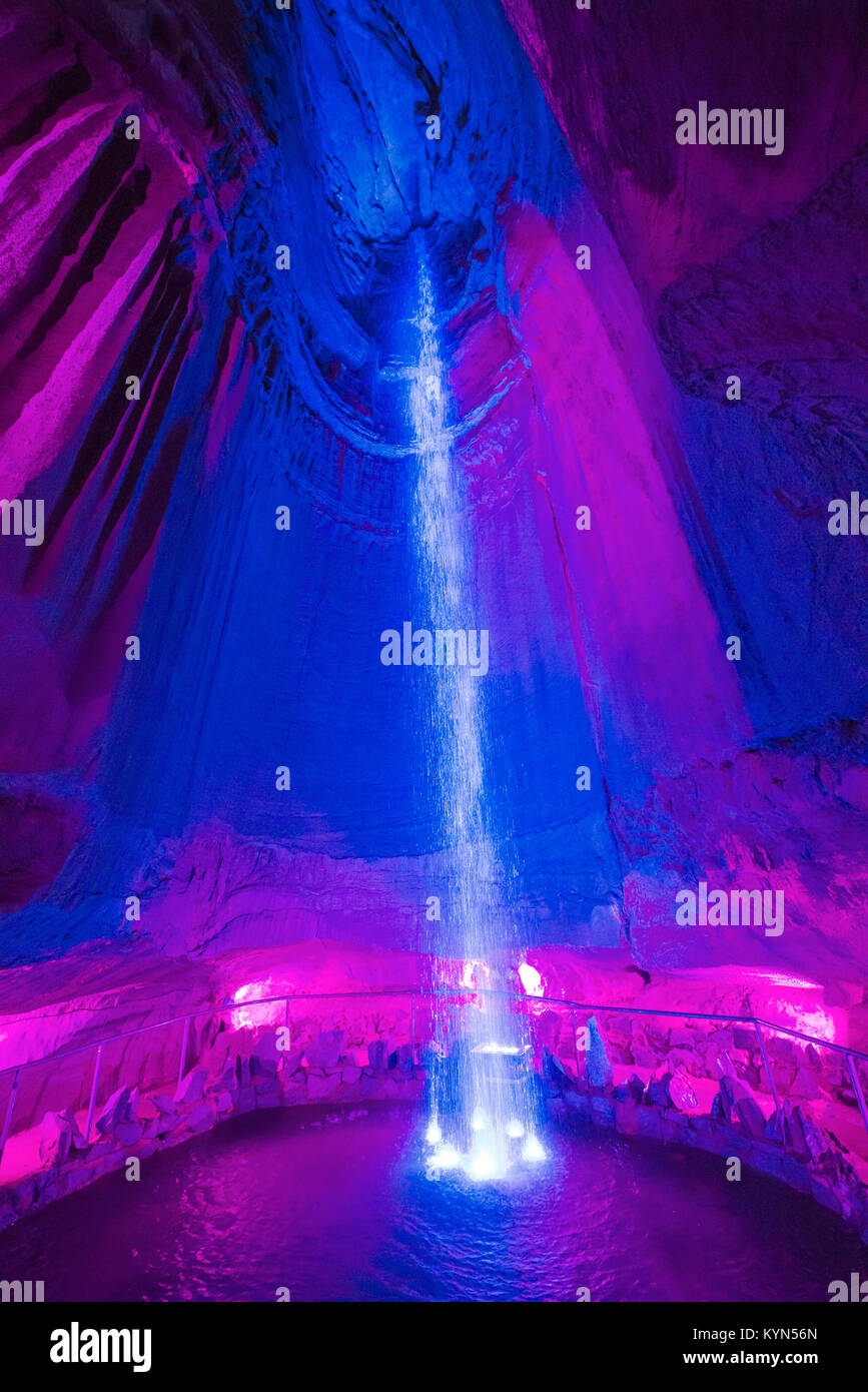 Ruby Falls is located at Lookout Mountain near Chattanooga, Tennessee ...