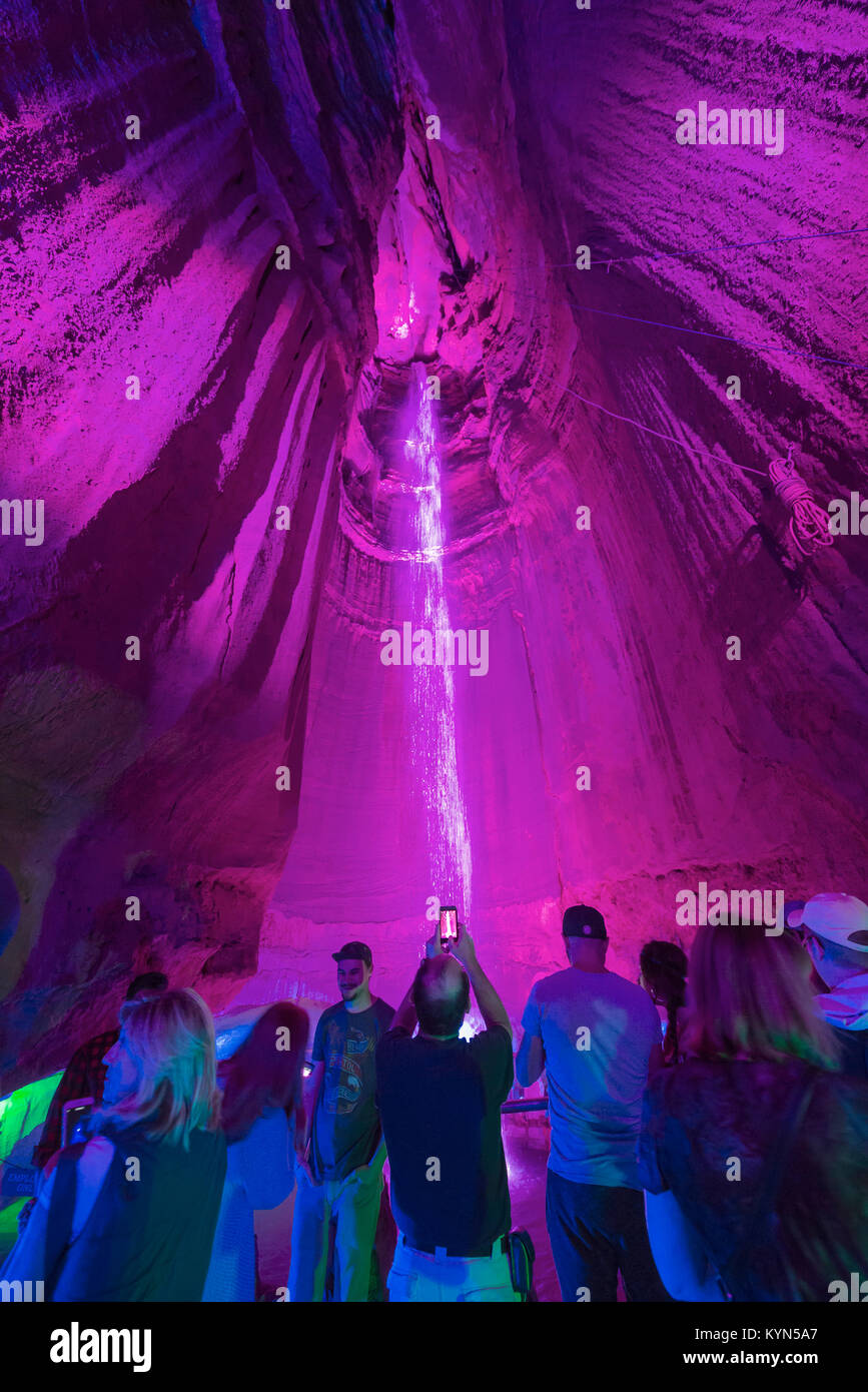 Ruby Falls is located at Lookout Mountain near Chattanooga, Tennessee ...