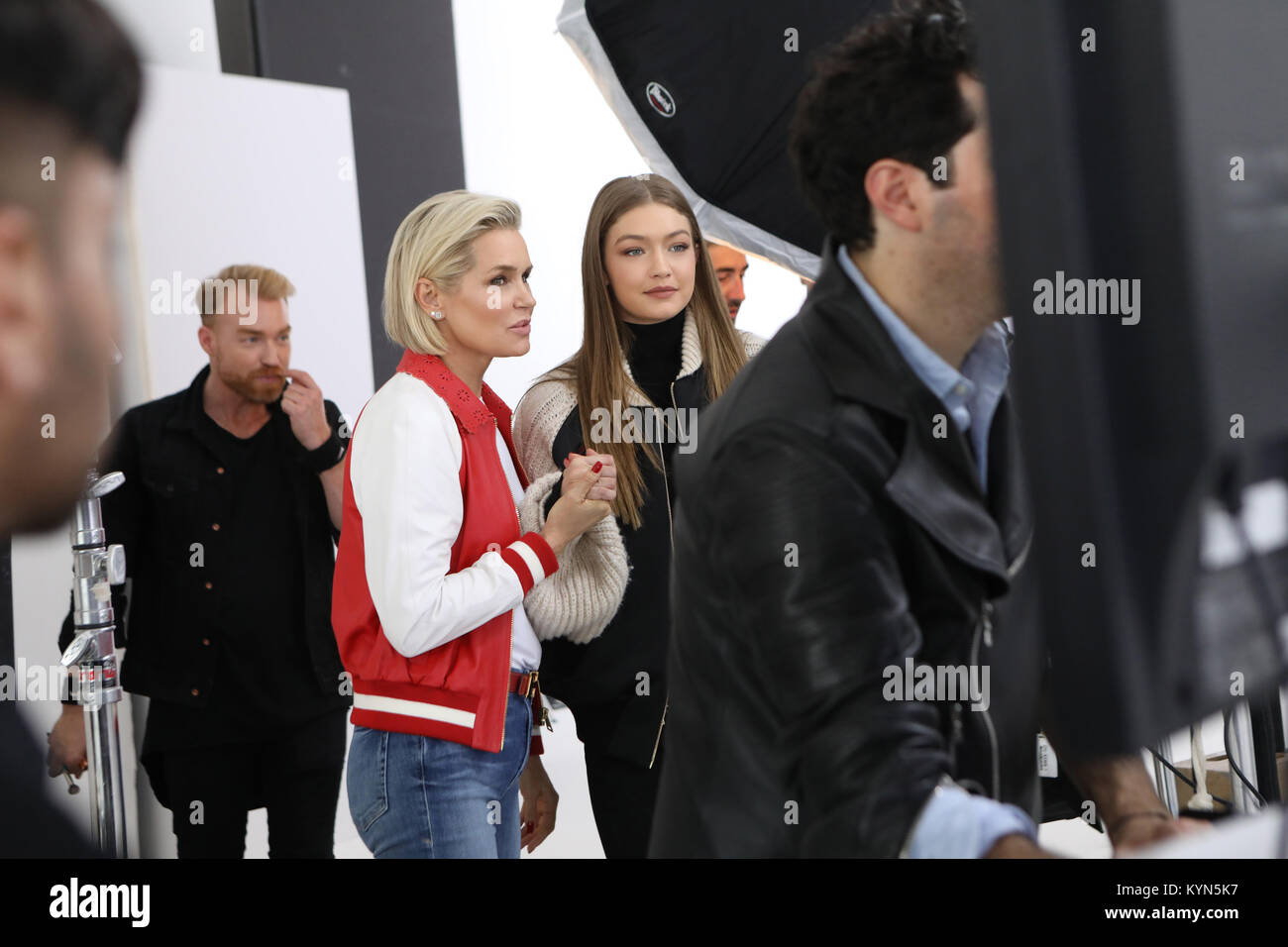 MAKING A MODEL WITH YOLANDA HADID, Yolanda Hadid (left-center), Gigi ...