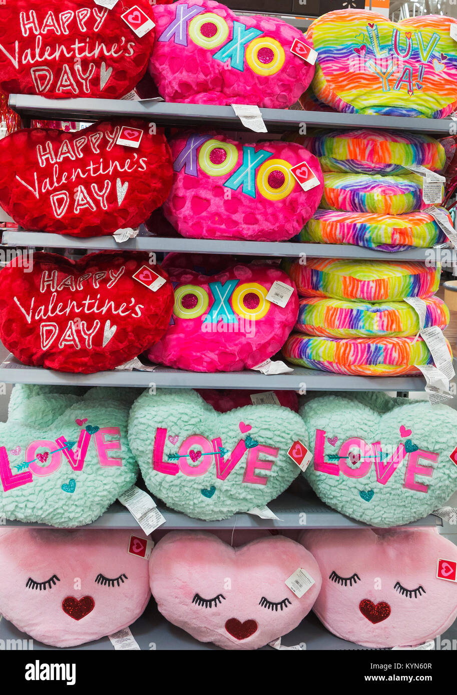 Valentines Day display in a department store Stock Photo - Alamy