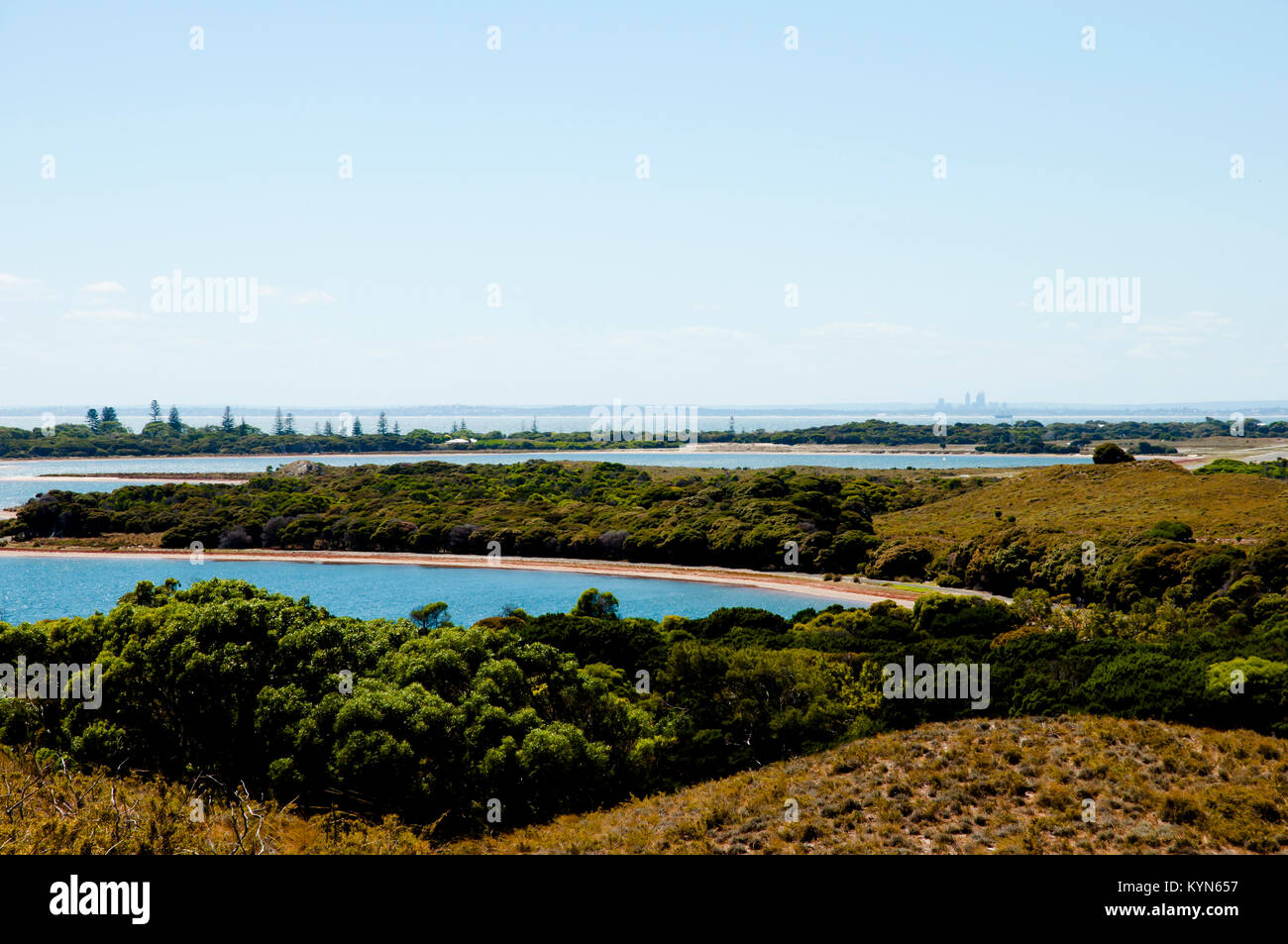 Pink Lake - Rottnest Island - Australia Stock Photo - Alamy