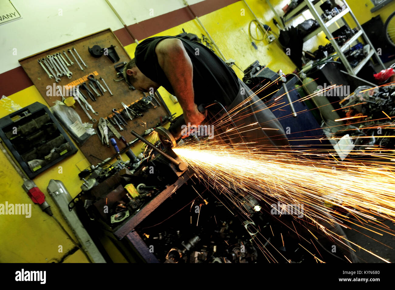 mechanic, hand, keys, work, heavy, dirty, workshop, automotive ...