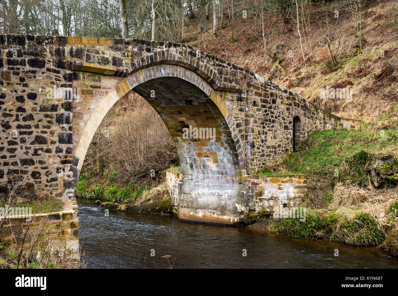 Roman Bridge, 18th century restored humpback arched stone bridge ...