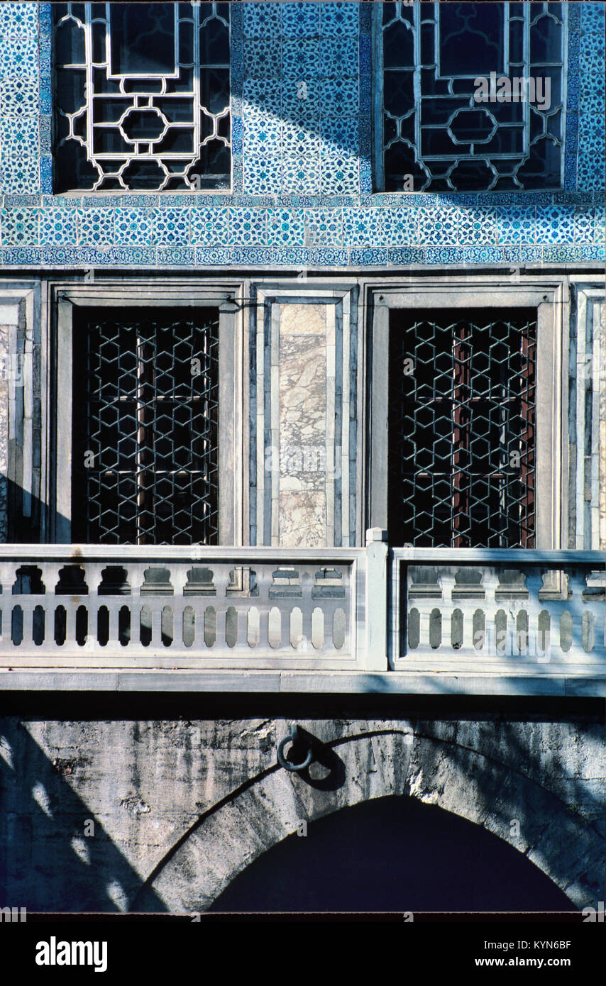 Facade with Blue Faience Tiles or Decorated Wall of the Baghdad Kiosk ...
