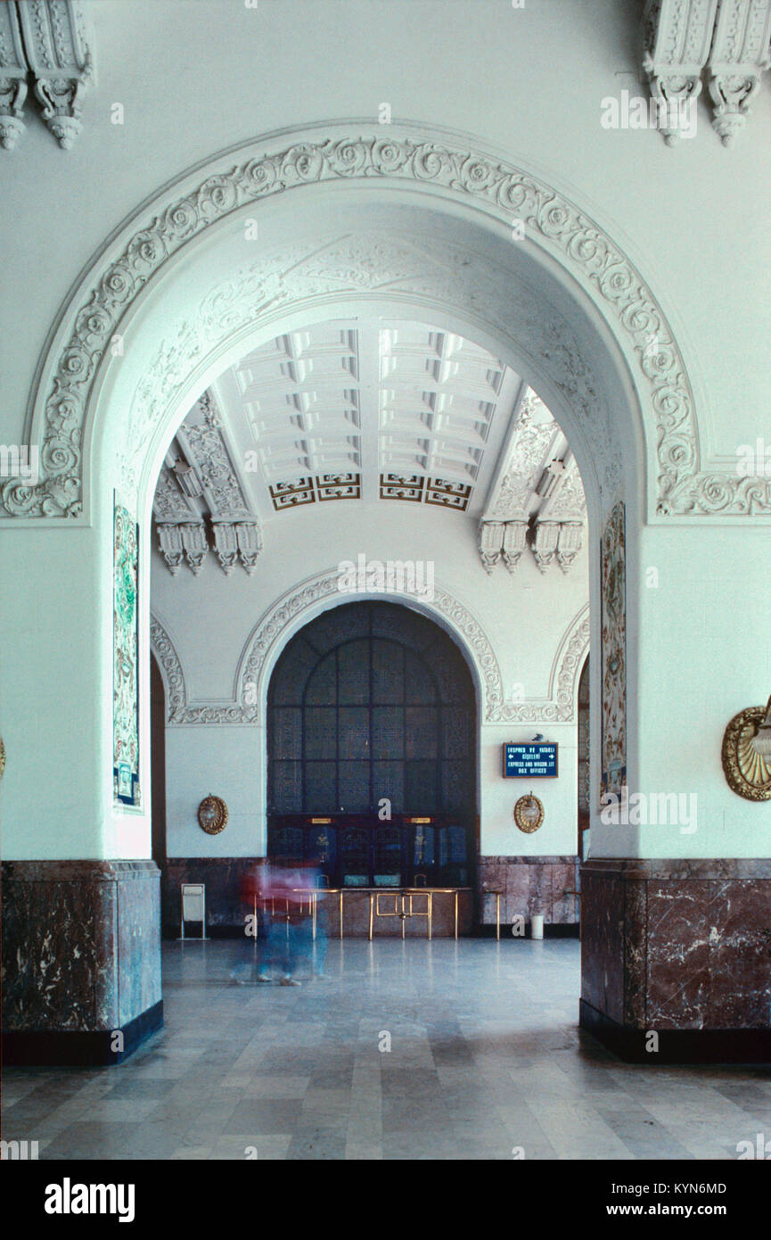 Interior Booking Hall of Haydarpasa Railway Station Terminal (1909 ...