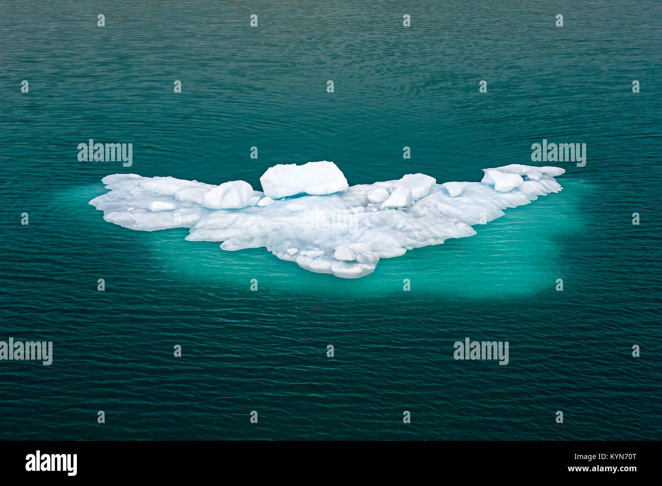 Ice floe floating in Arctic Ocean near Spitsbergen / Svalbard Stock ...