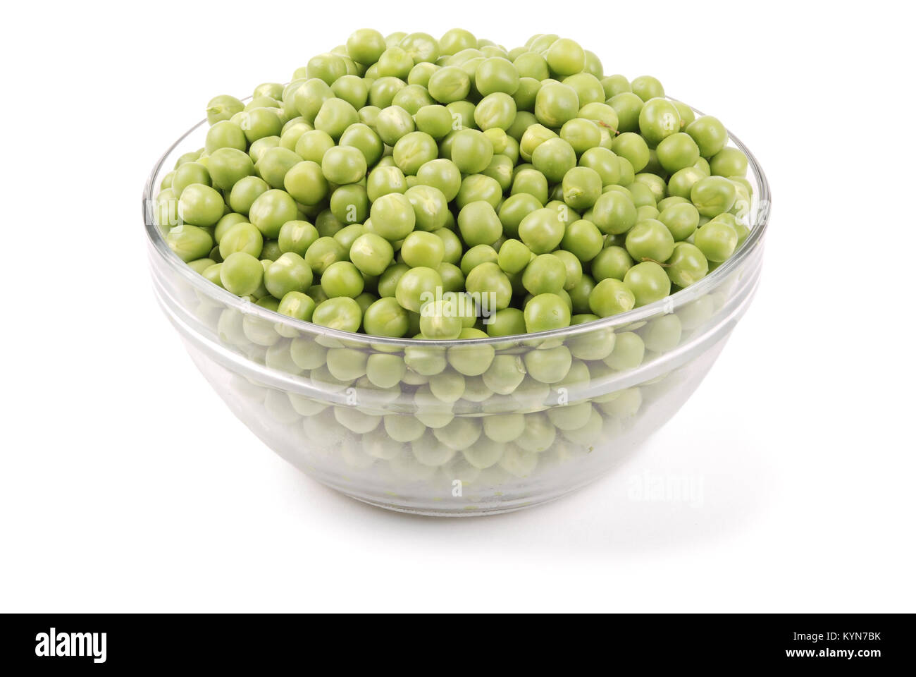 Green small spherical seeds of the pod fruit Pisum sativum, an edible ...