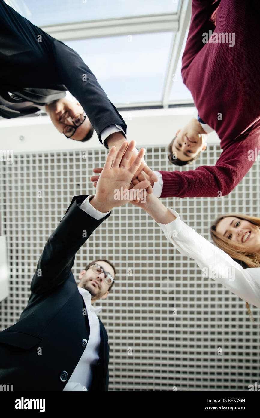 Teamwork Join Hands Support Together Concept. Team work Stock Photo - Alamy