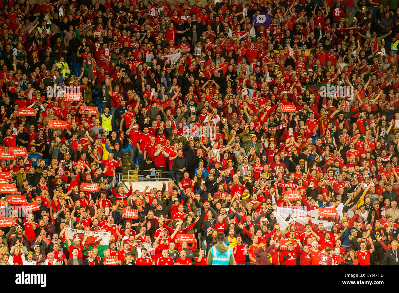 Cardiff city stadium wales fans hi-res stock photography and images - Alamy