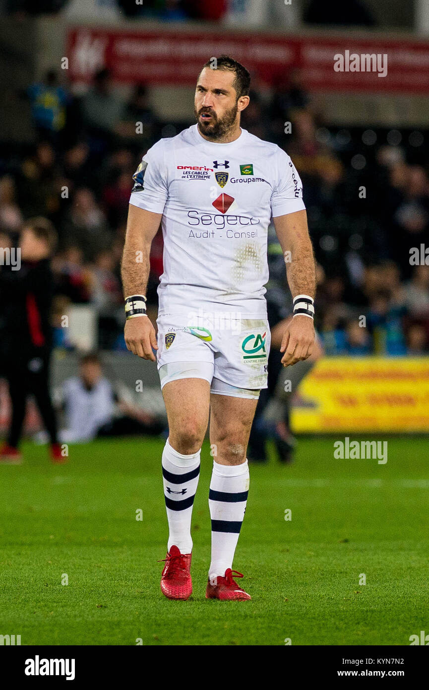 SWANSEA, WALES - OCTOBER 15: Scott Spedding of Clermont looks on during ...