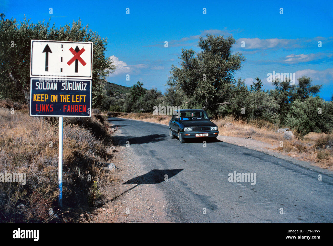 Keep Left, Drive on the Left, or Left Hand Drive Road Sign, Northern ...