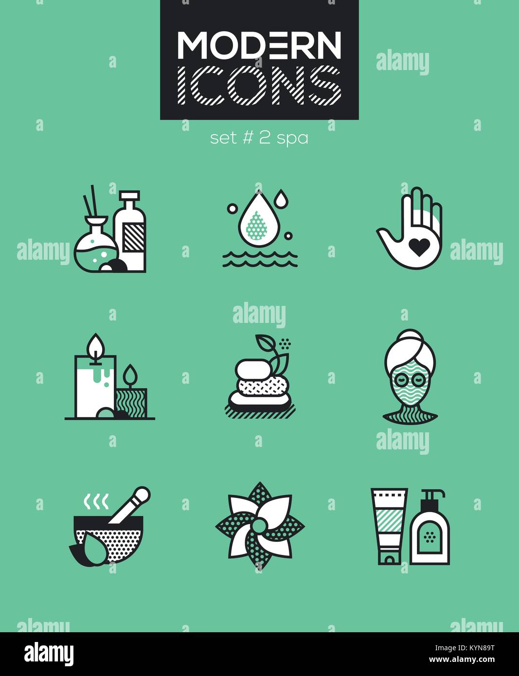 Beauty spa day therapy Stock Vector Images - Alamy