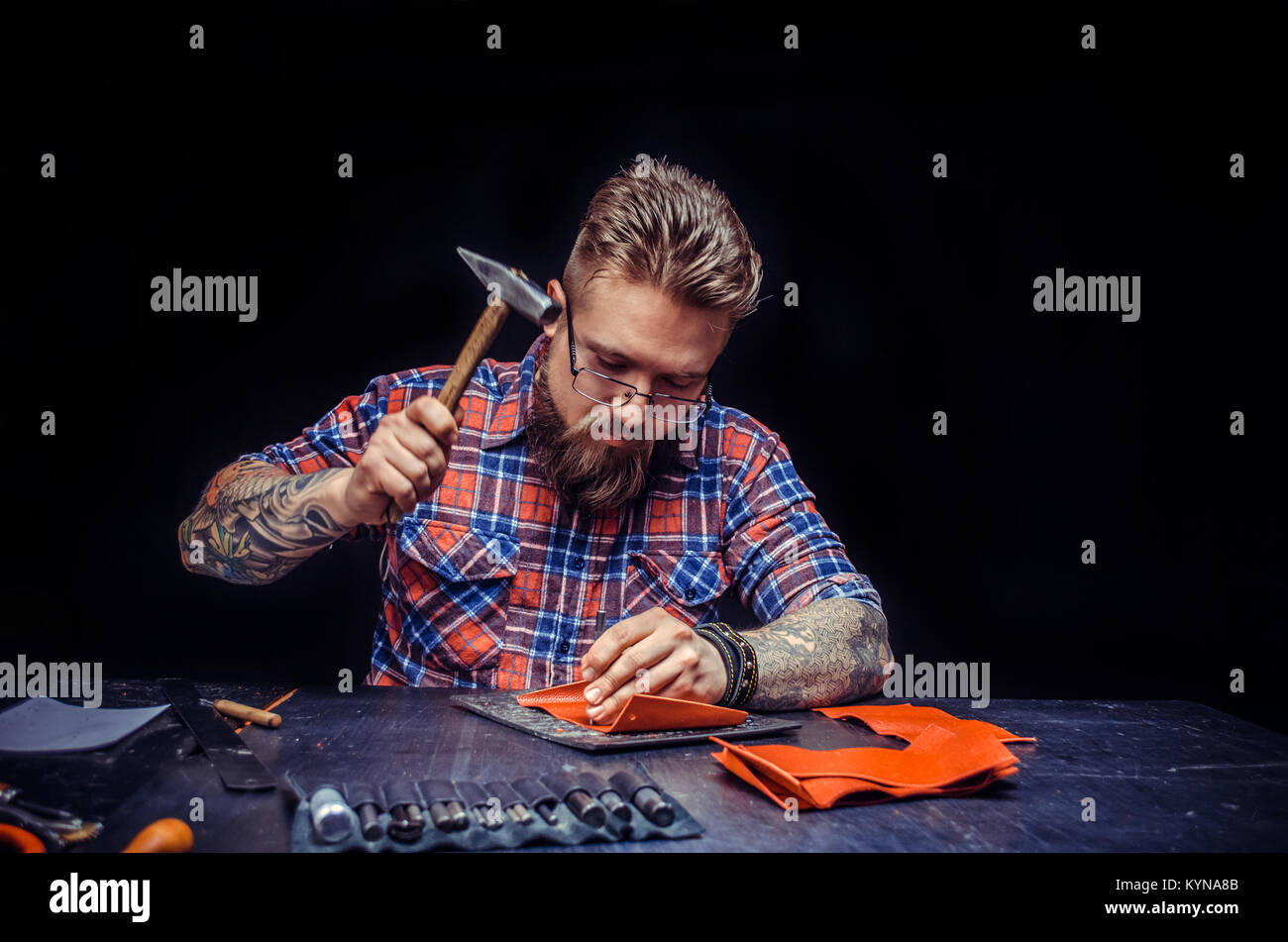 Master leatherwork hi-res stock photography and images - Alamy