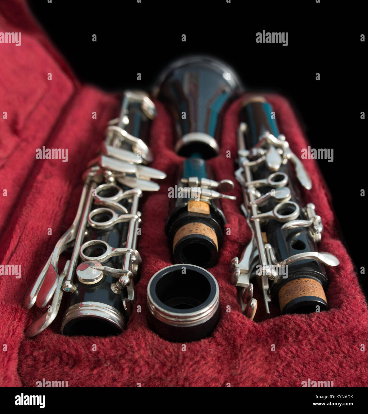 Disassembled clarinet in its case Stock Photo - Alamy