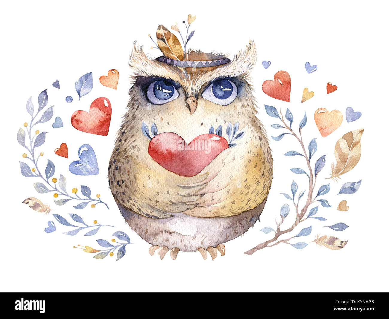 Cute Owl Love Drawing