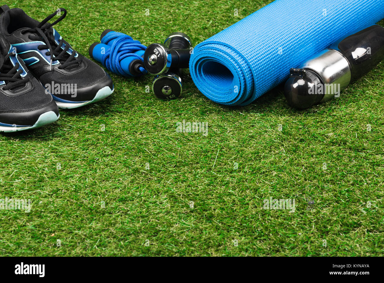 Trainers jump rope dumbbells hi-res stock photography and images - Alamy