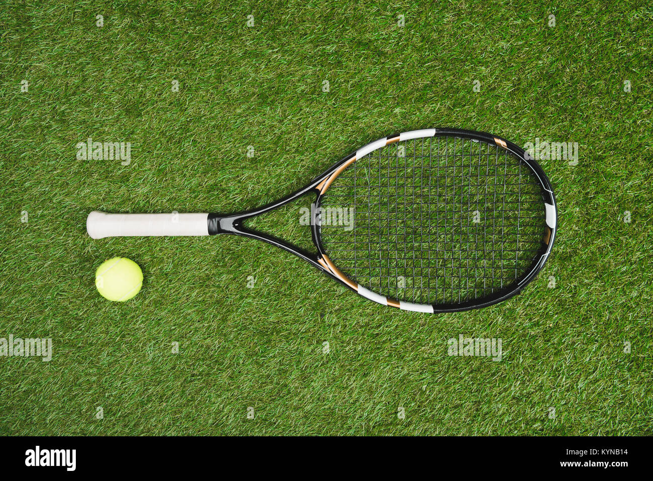 Tennis racket ball lying on hi-res stock photography and images - Alamy