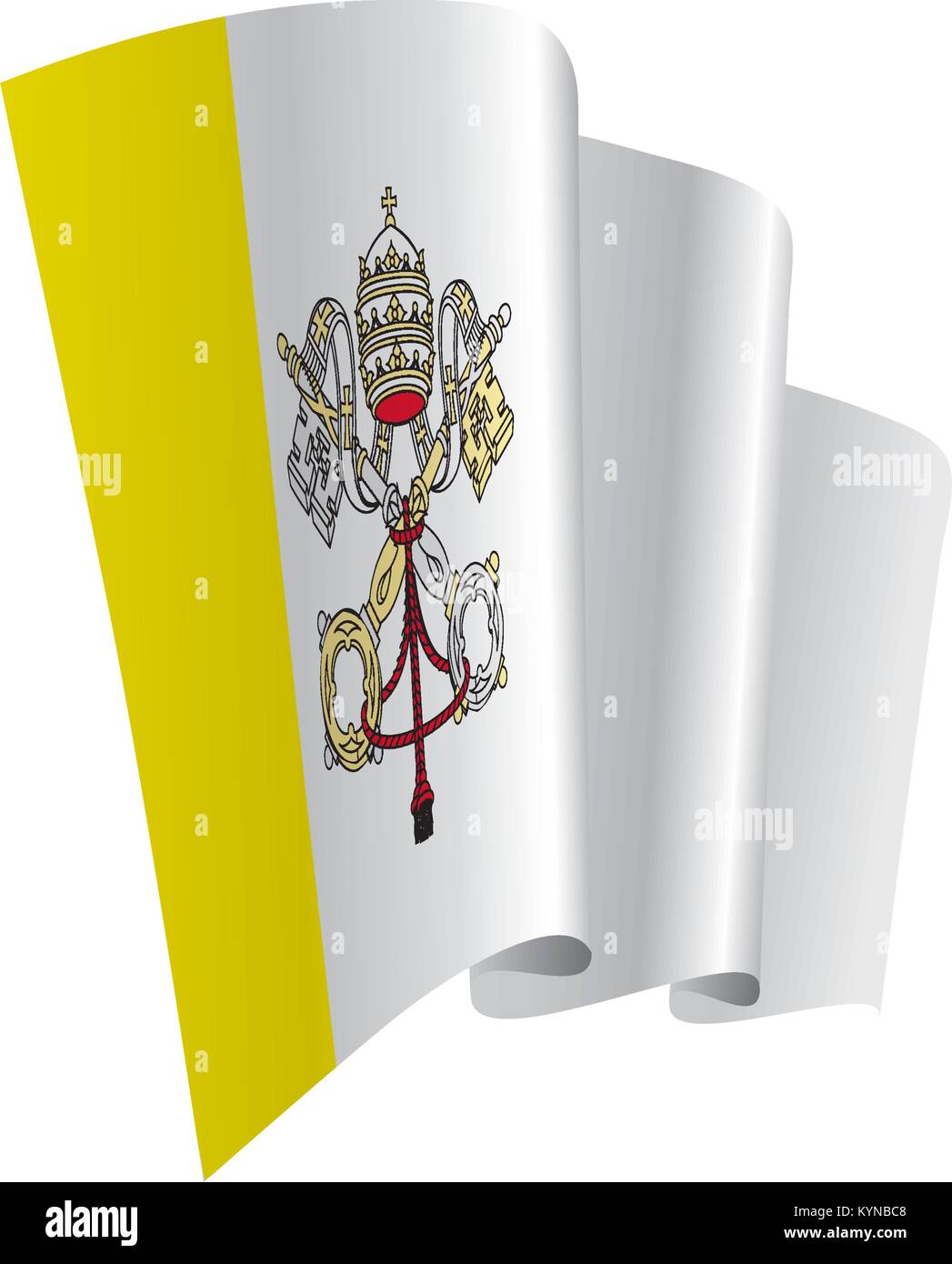 Vatican flag, vector illustration Stock Vector Image & Art - Alamy