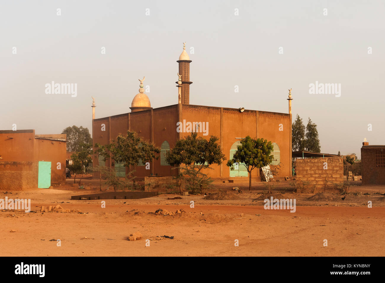 A mosque in the suburban area of Ouagadougou, capital of Burkina Faso ...