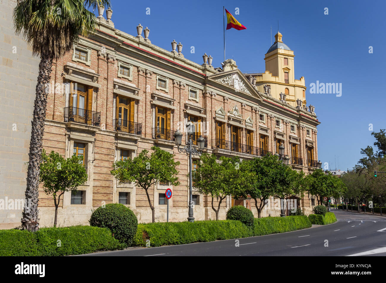 Capitana General building at the Tetuan square in Valencia, Spain Stock ...