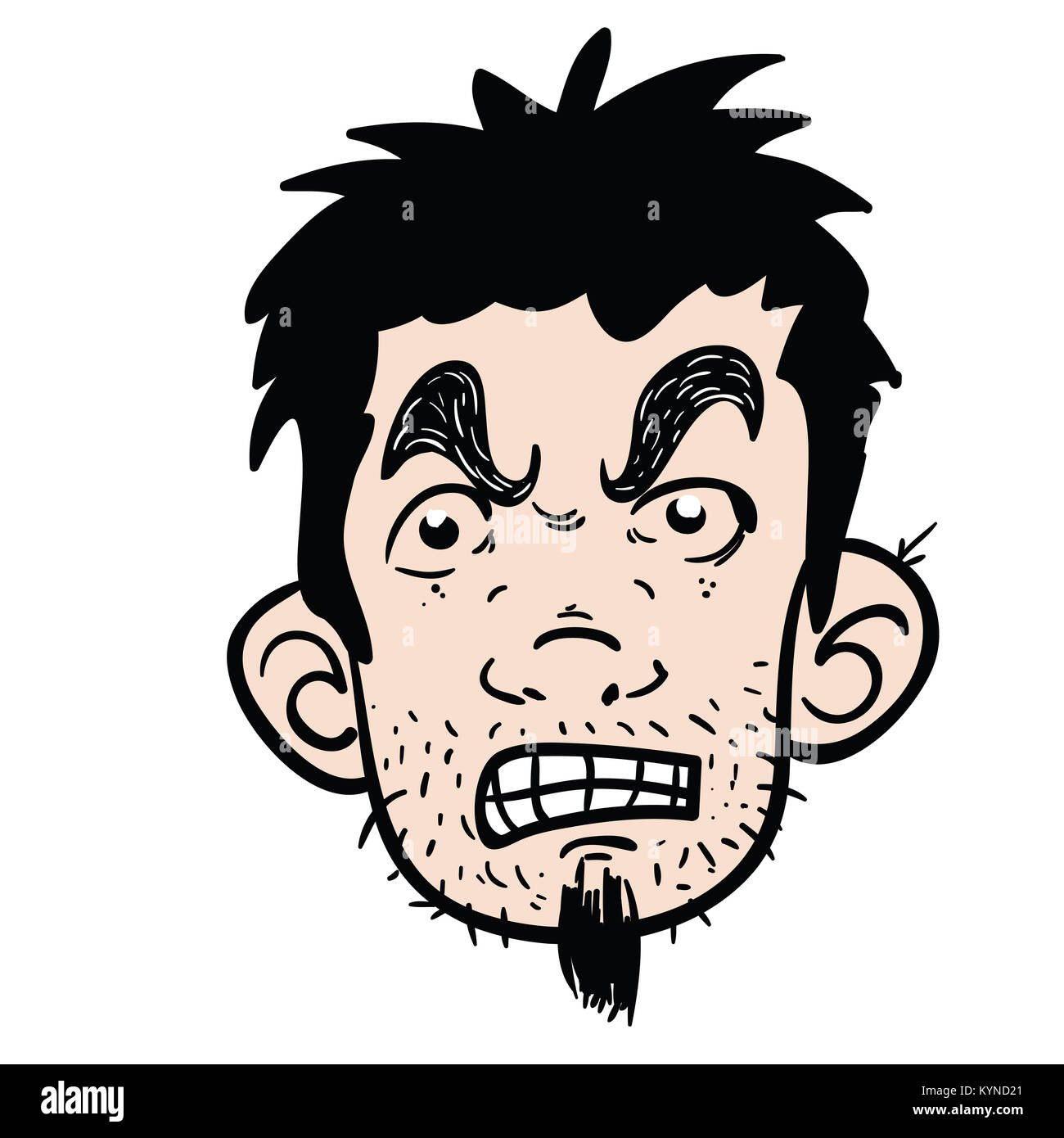 Cartoon angry face hi-res stock photography and images - Alamy