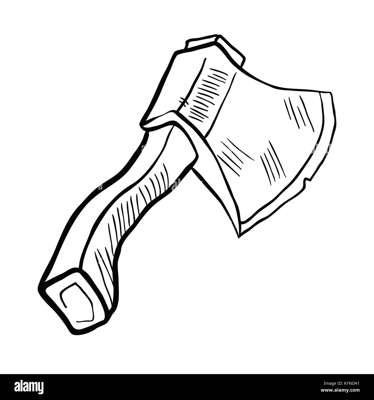 axe cartoon illustration isolated on white Stock Photo - Alamy