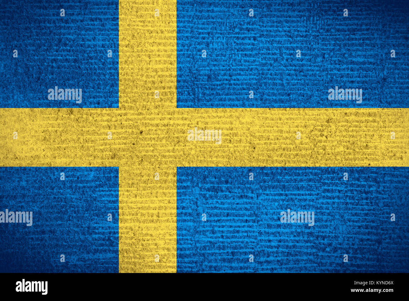 flag of Sweden or Swedish banner on row pattern texture Stock Photo - Alamy