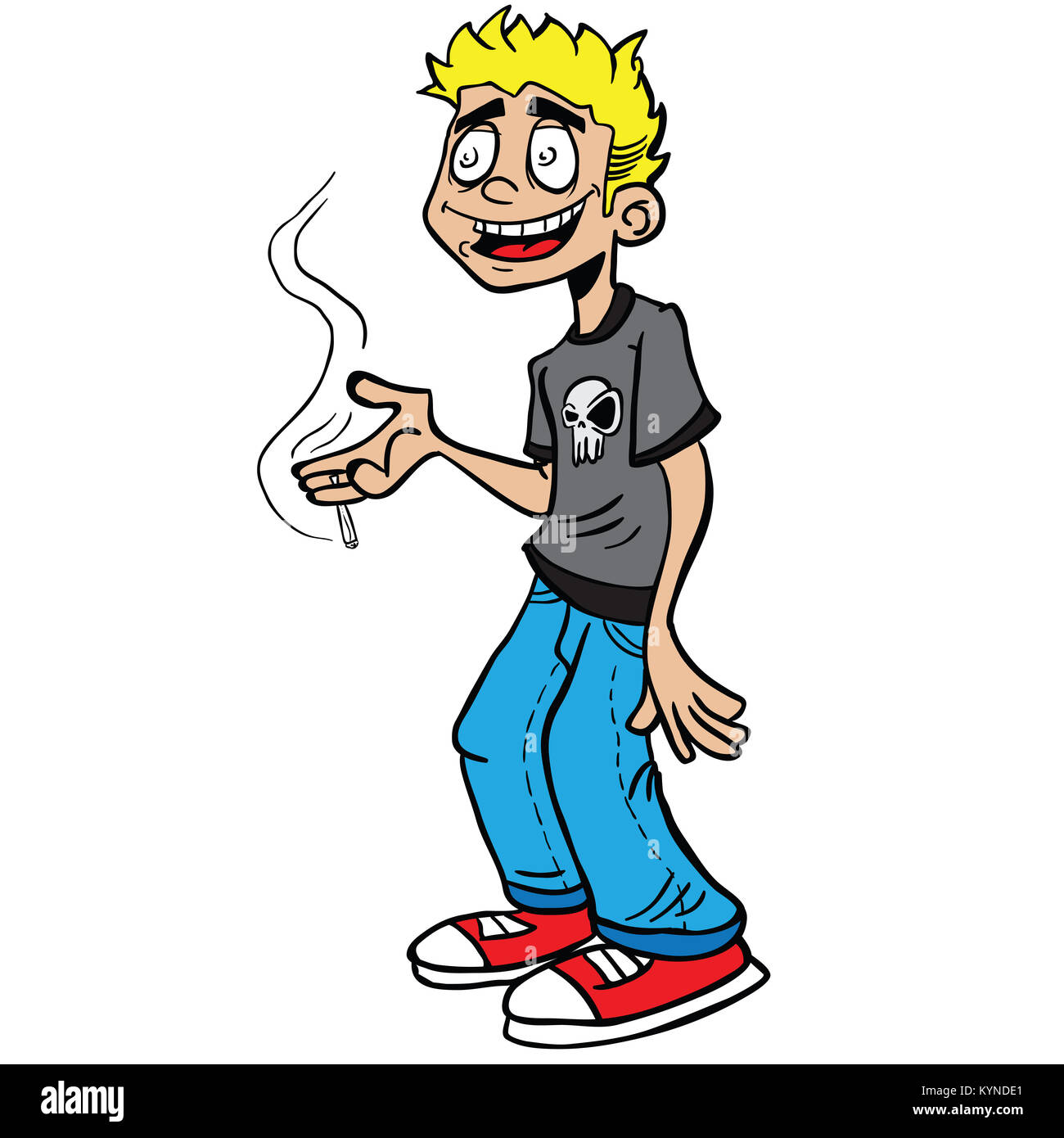 teen boy talking and smoking a joint Stock Photo - Alamy