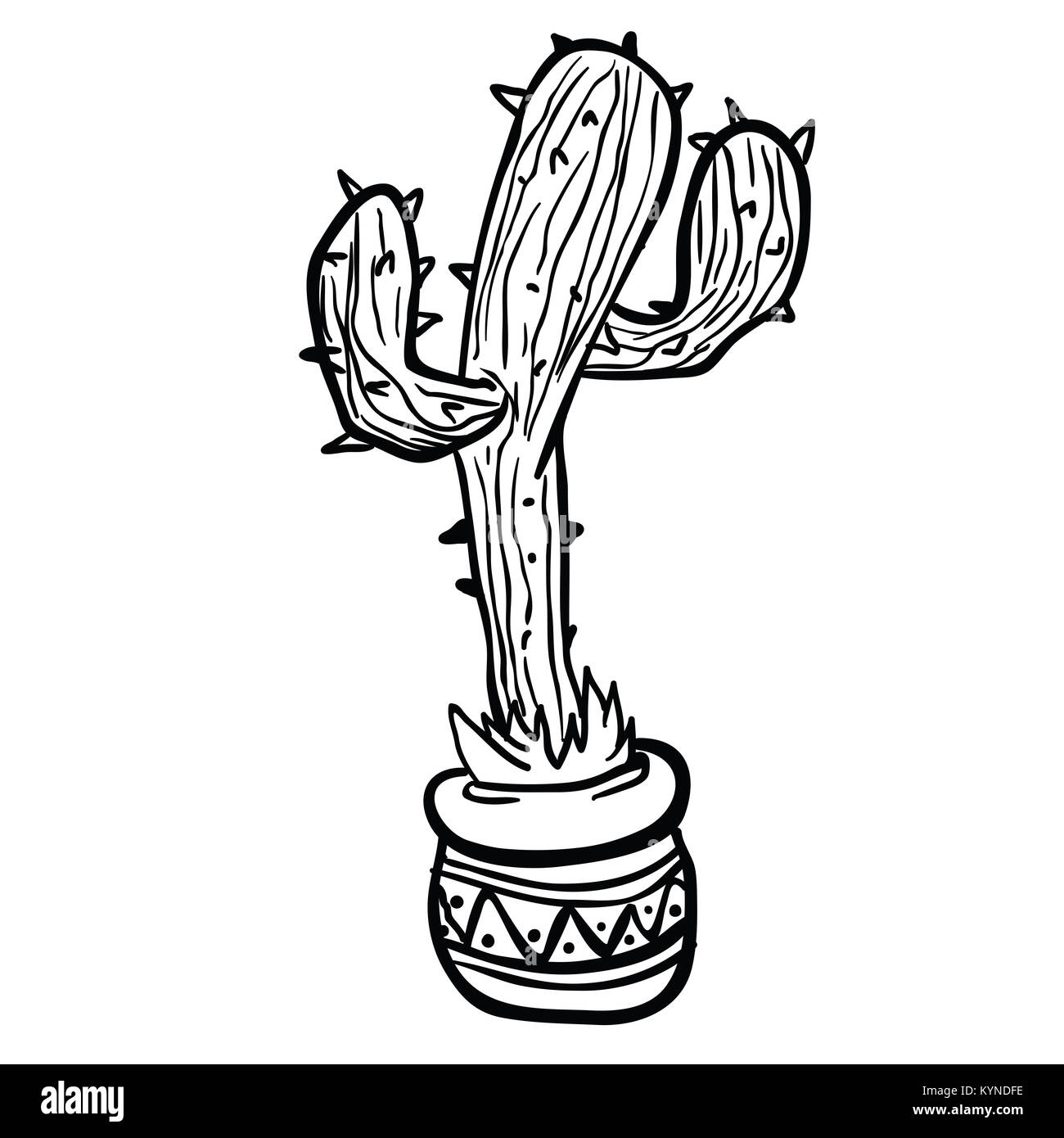 Cactus Clip Art Black And White