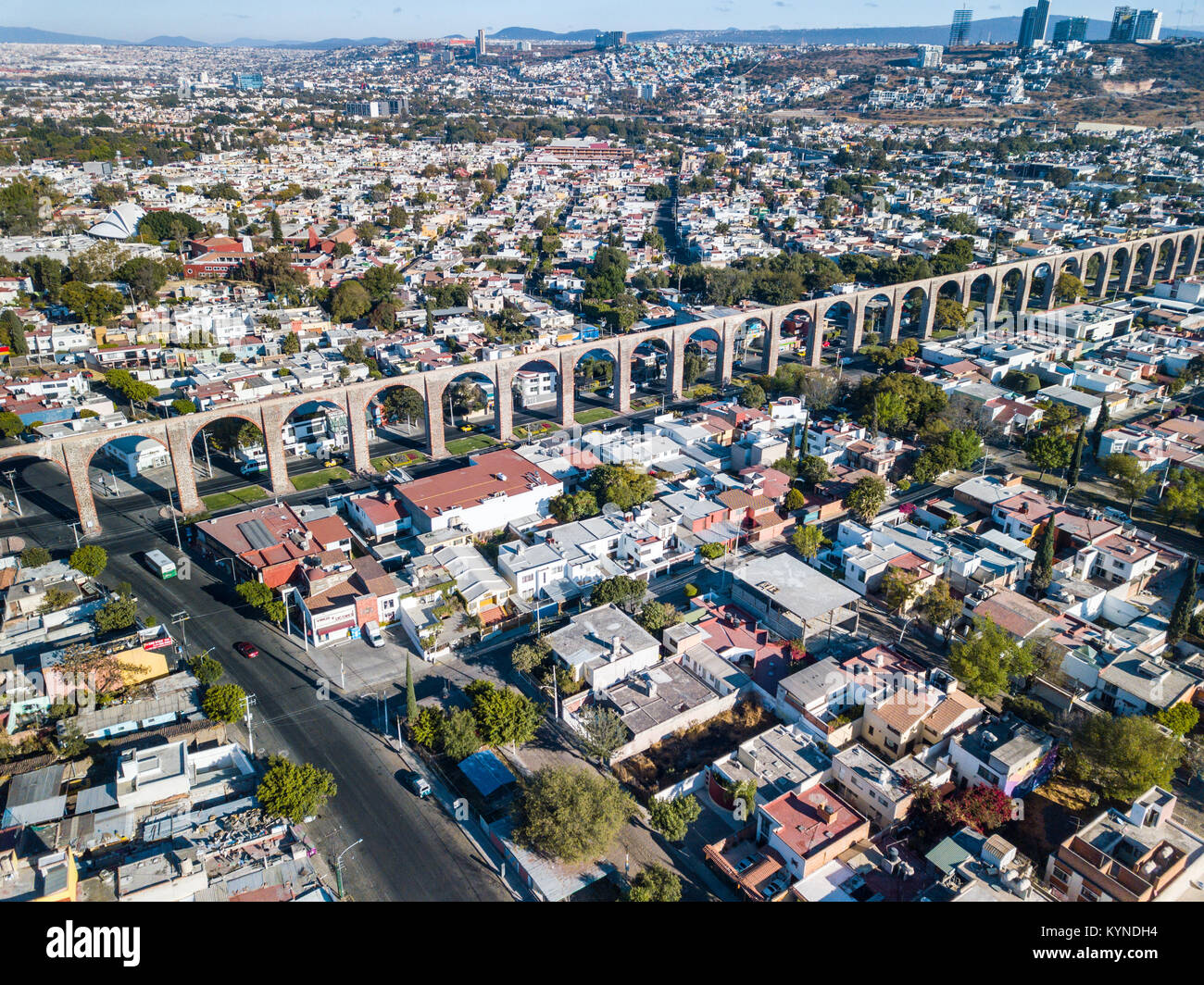 Los Arcos, aquaduct in Queretaro, Mexico Stock Photo - Alamy