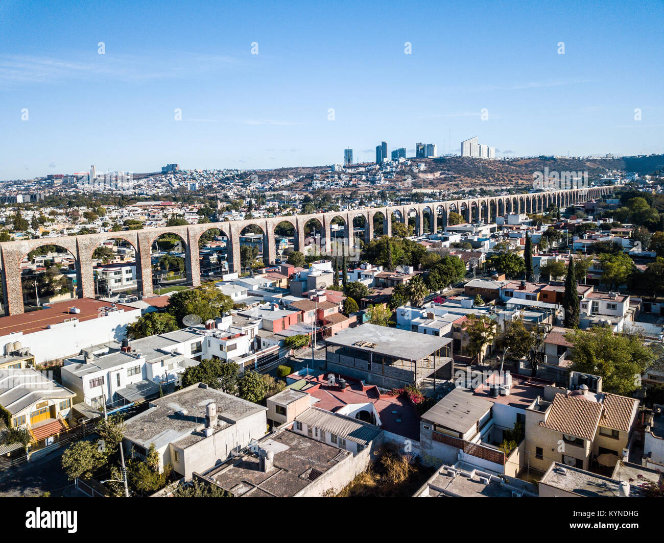 Los Arcos, aquaduct in Queretaro, Mexico Stock Photo - Alamy