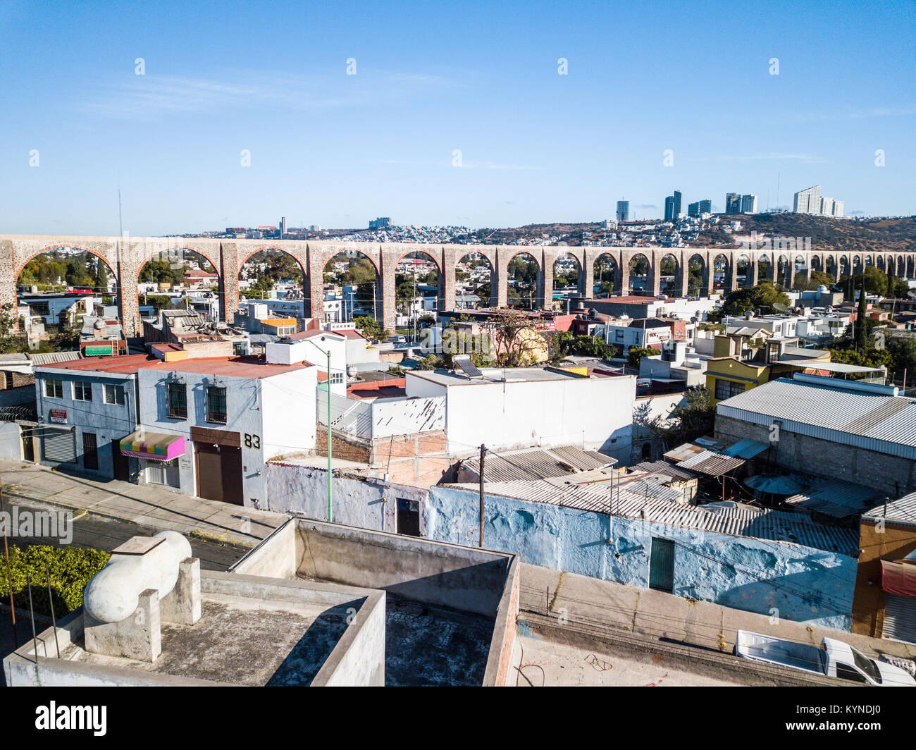 Los Arcos, aquaduct in Queretaro, Mexico Stock Photo - Alamy