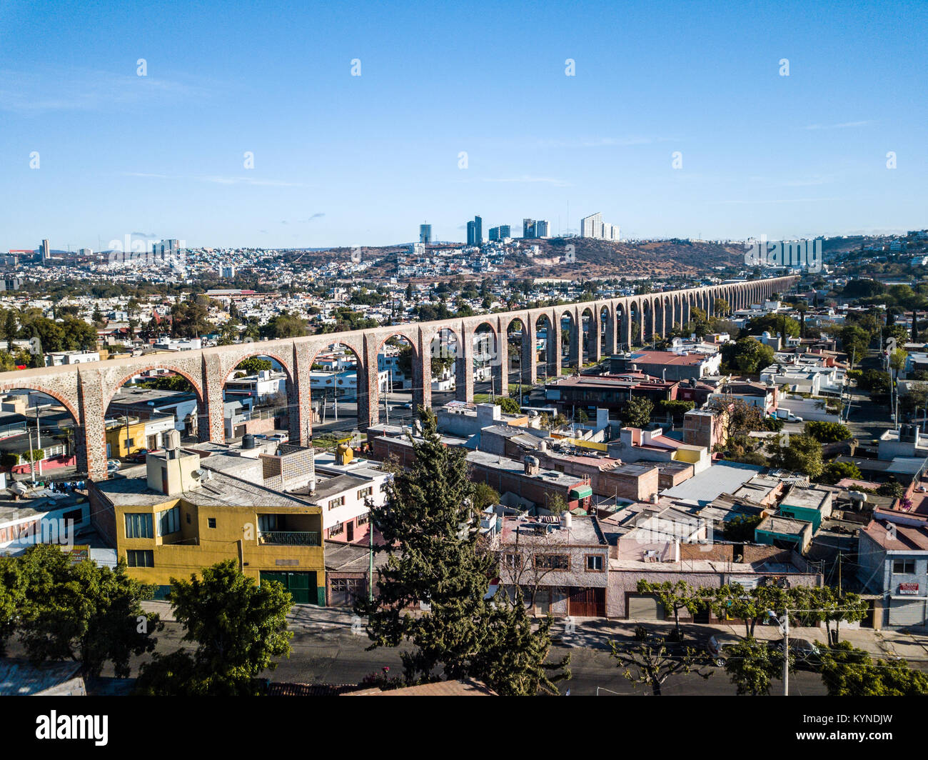 Los Arcos, aquaduct in Queretaro, Mexico Stock Photo - Alamy