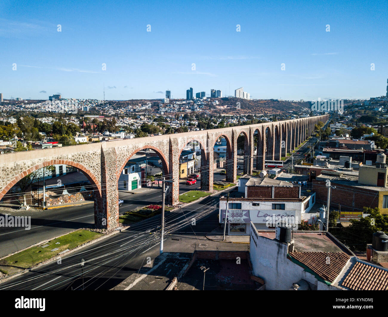 Los Arcos, aquaduct in Queretaro, Mexico Stock Photo - Alamy