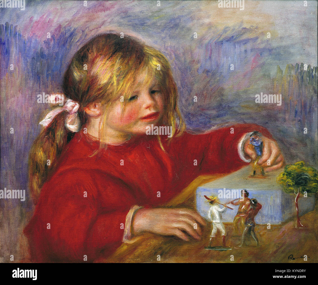 RENOIR Pierre-Auguste - Claude Renoir Child at Play 1905 Stock Photo ...
