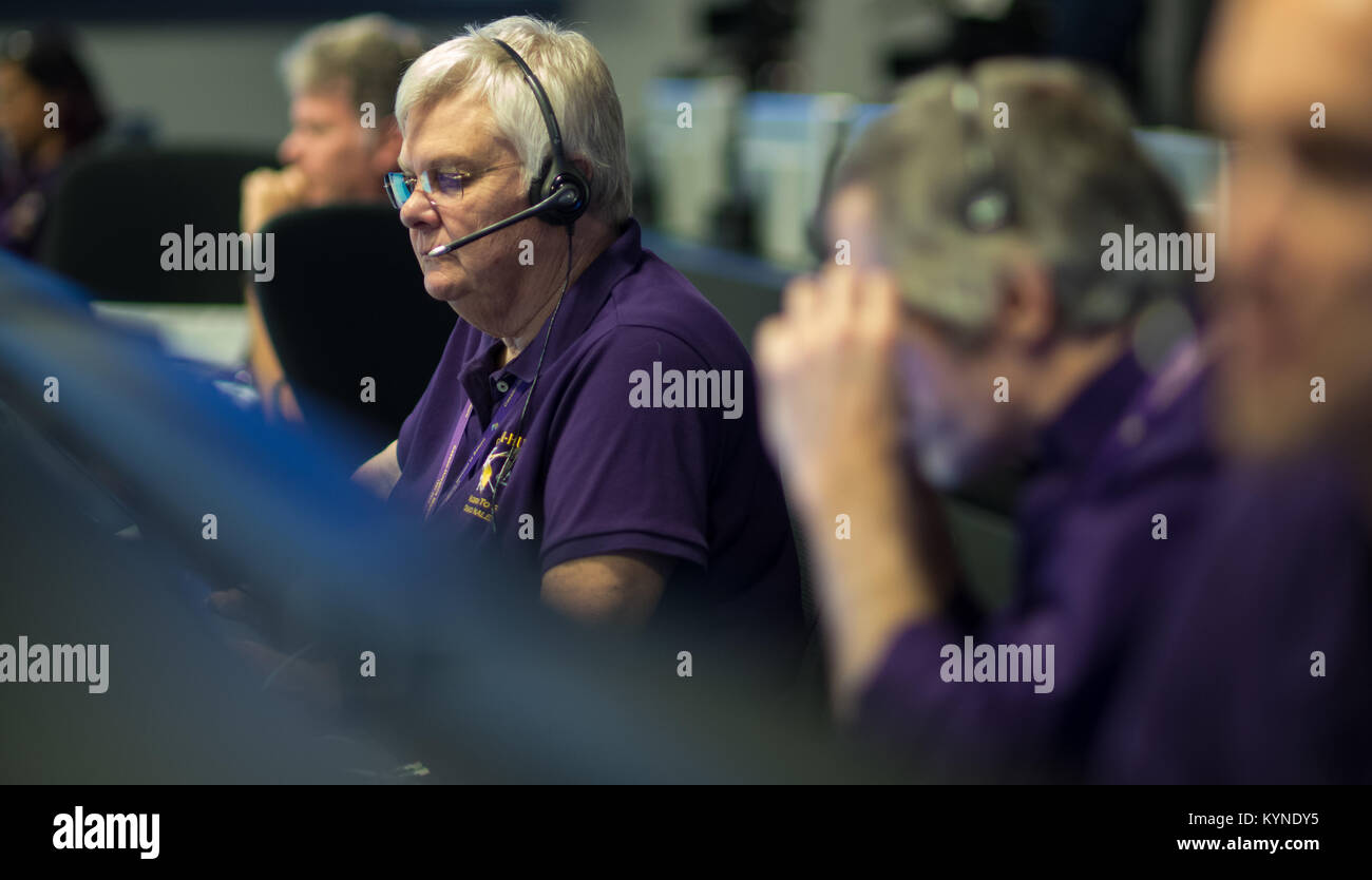 Julie Webster, spacecraft operations manager for Cassini, monitors data ...