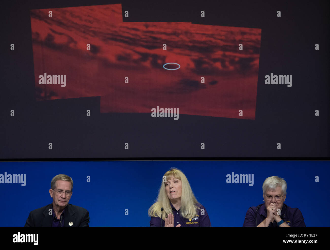 Linda Spilker, the Cassini project scientist at JPL, discusses images ...