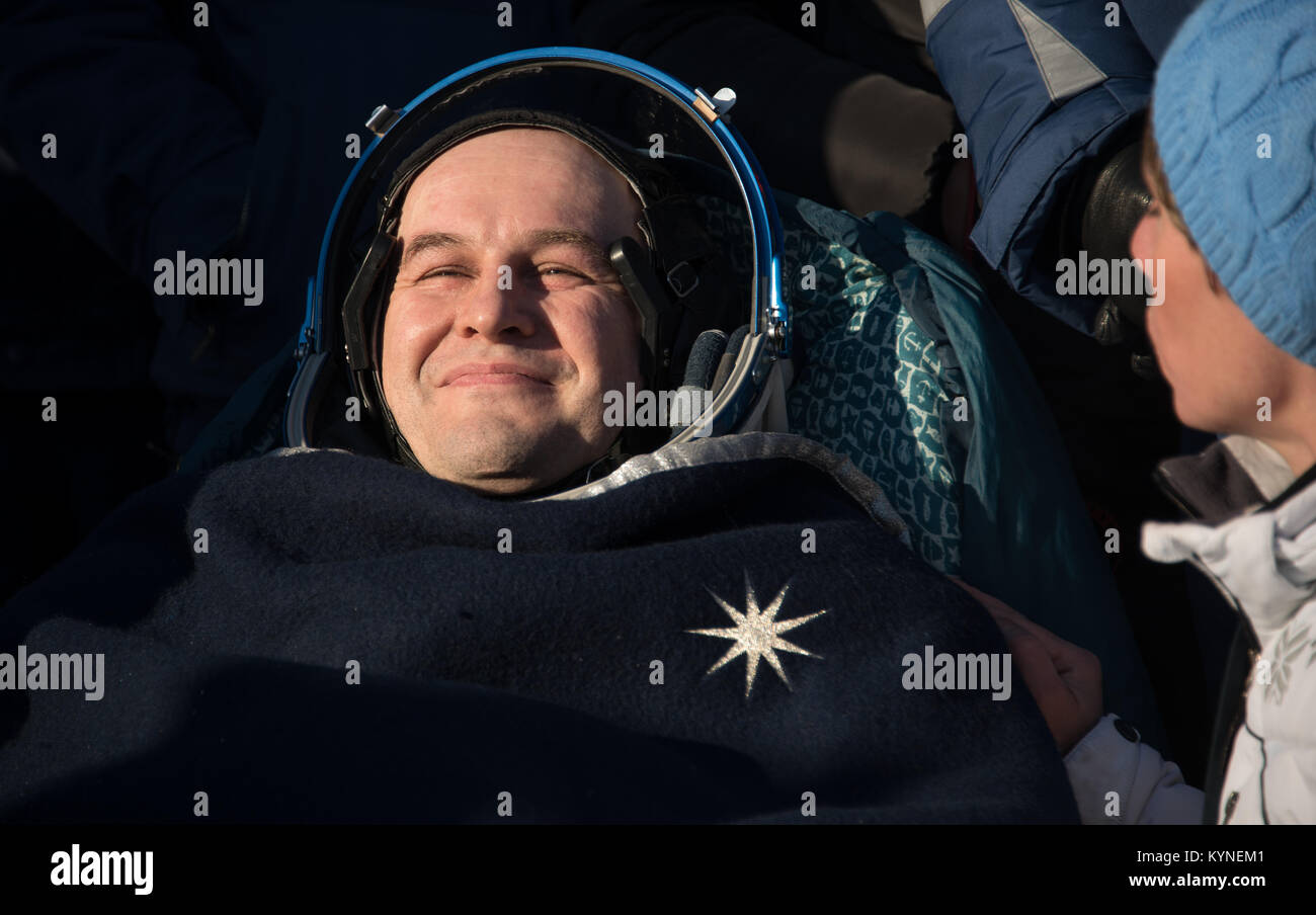 Cosmonaut Sergey Ryazanskiy, NASA astronaut Randy Bresnik, and ESA ...