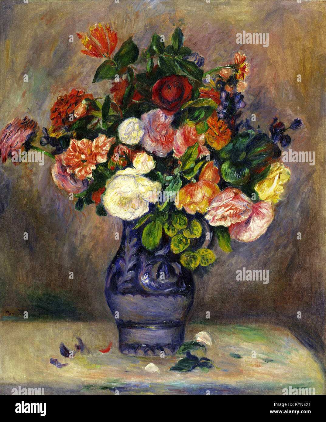 Pierre-Auguste Renoir - Flowers in a Vase Stock Photo - Alamy