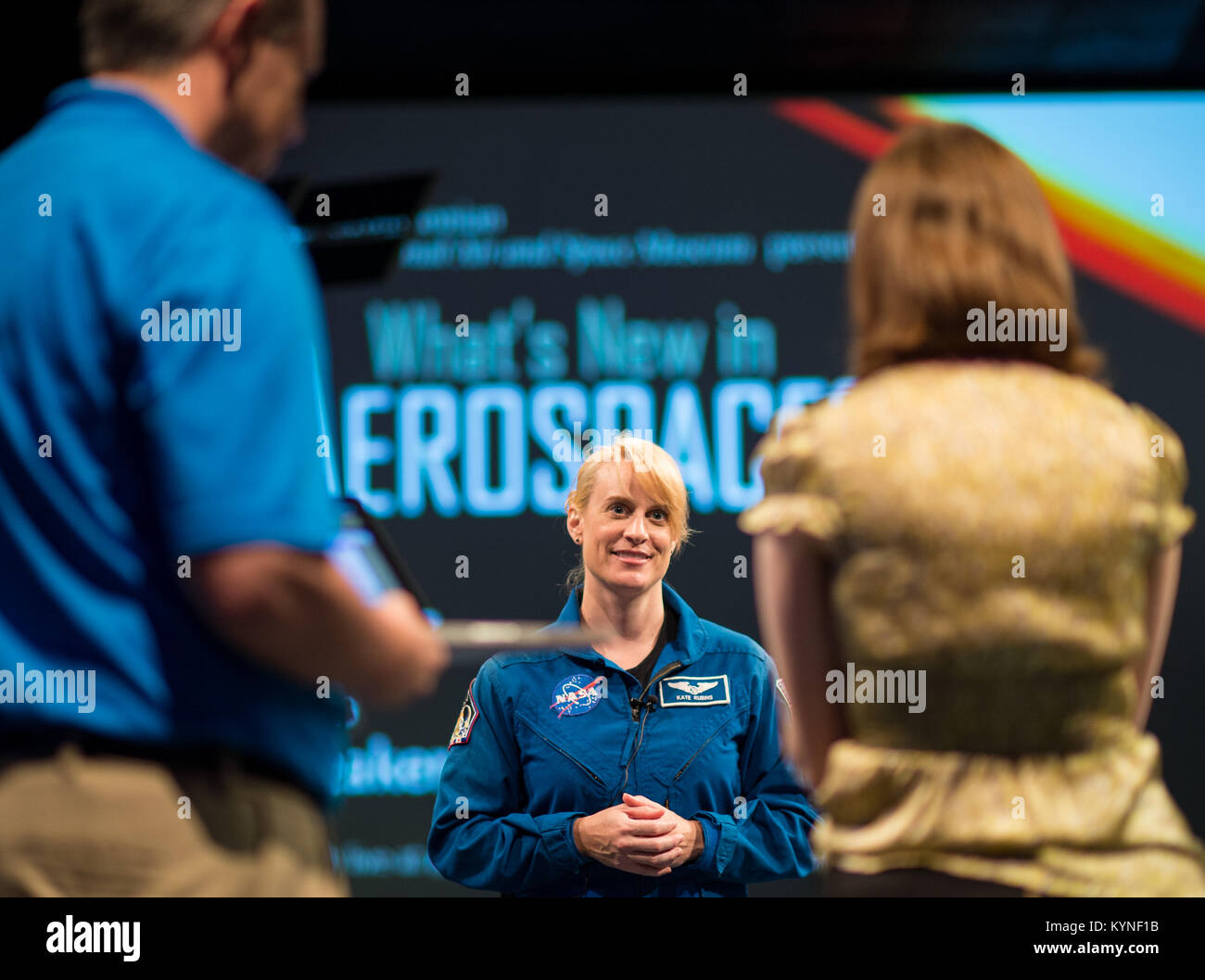 NASA astronaut Kate Rubins participates in a Facebook Live event at the ...