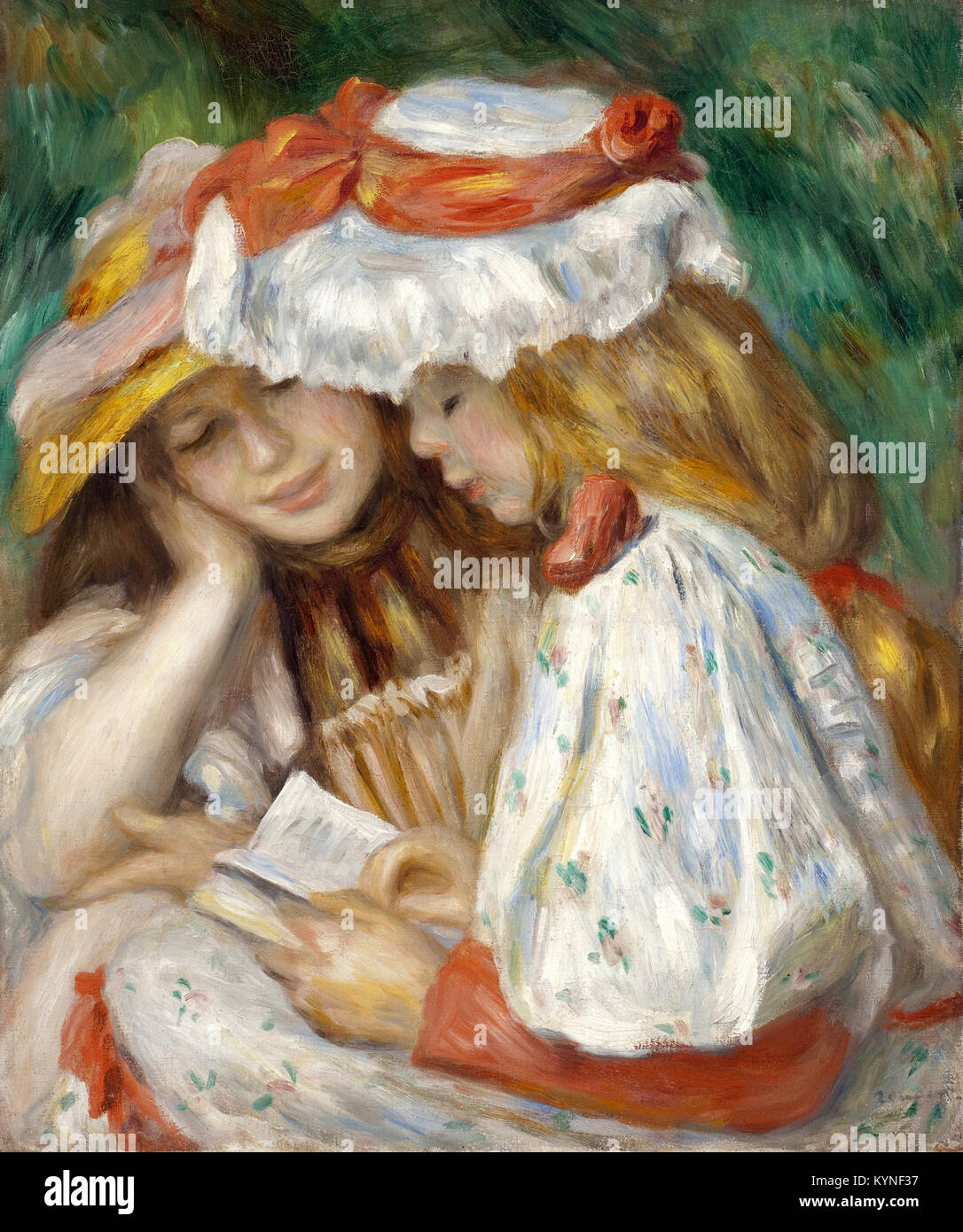 Pierre-Auguste Renoir - Two Girls Reading Stock Photo - Alamy