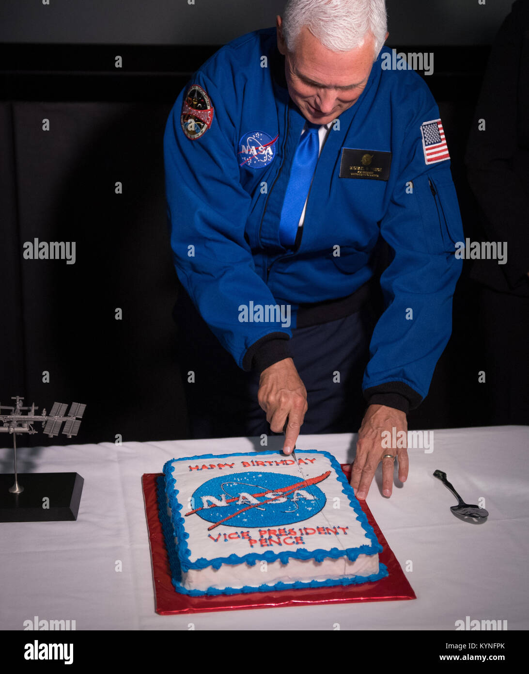 Vice President Mike Pence celebrates his 58th birthday at NASA's ...