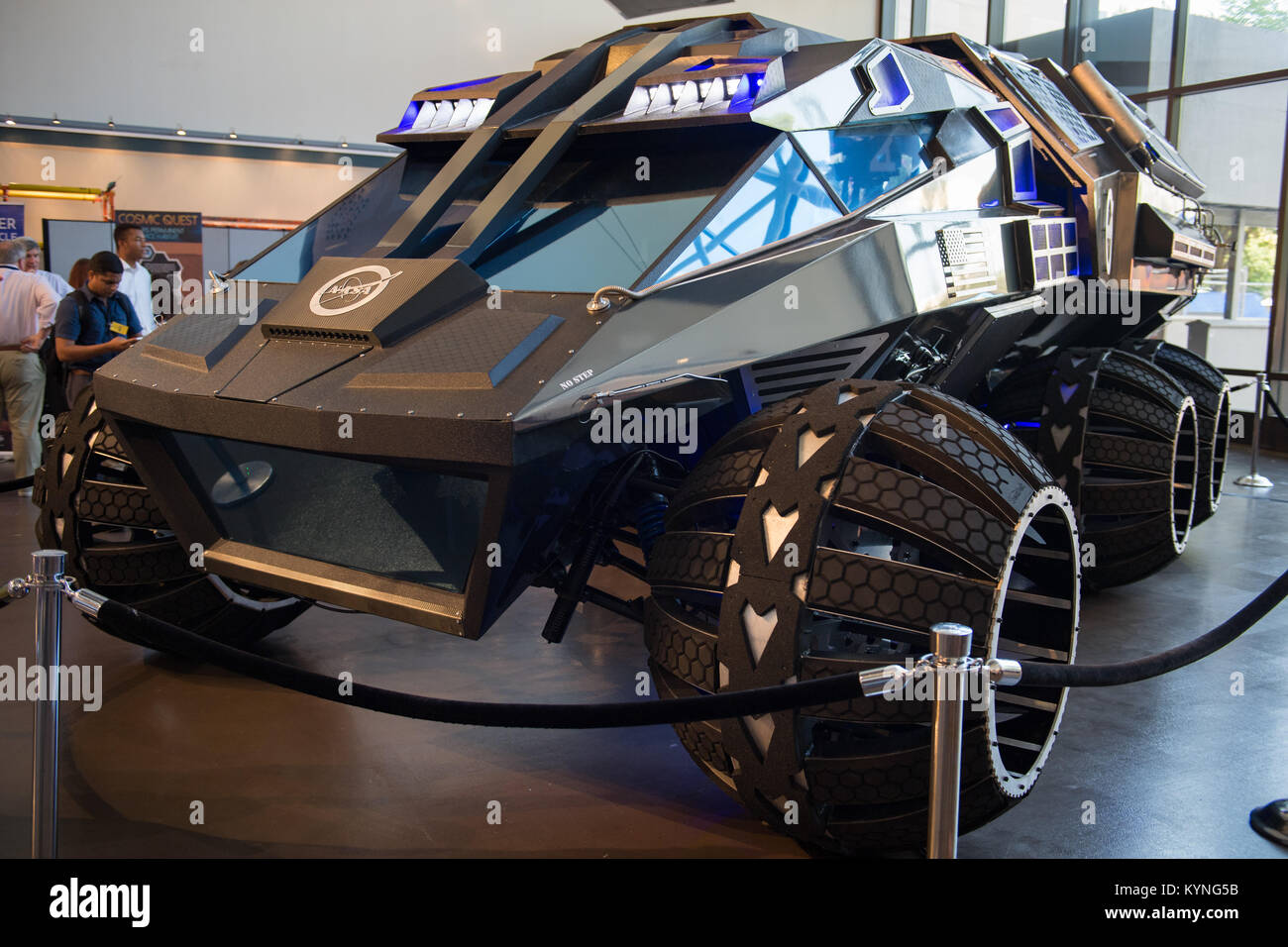 A view of the Mars rover concept, developed by vehicle designers, the ...