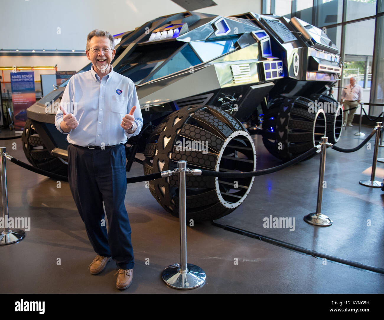 Jim Green, NASA's Planetary Science Division director, poses with a ...