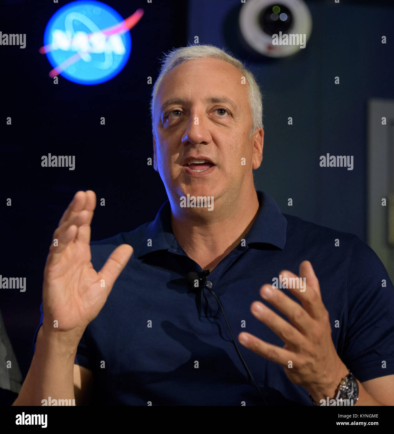 Former NASA astronaut Mike Massimino participates in a panel discussion ...